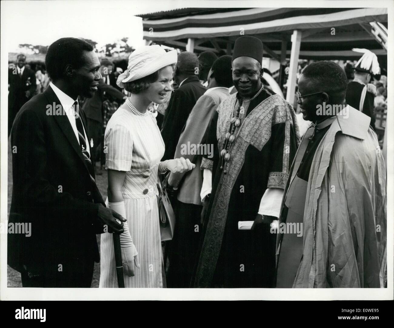 Oct. 10, 1962 - The Prime Minister holding a stick and the Duchess of ...