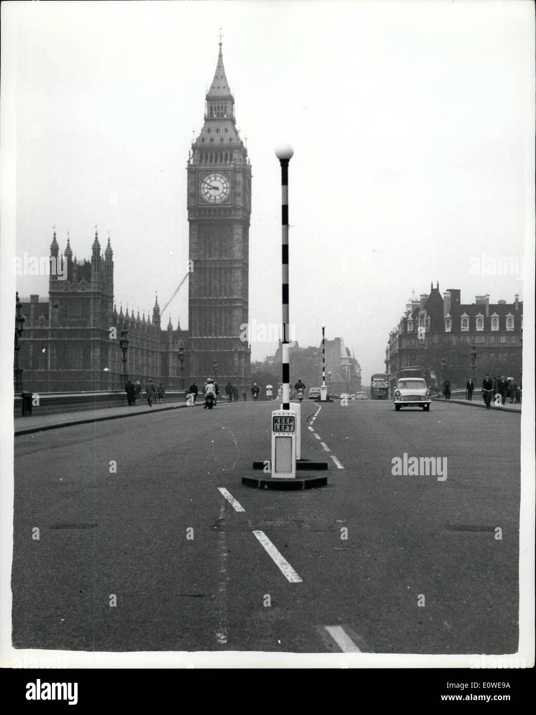 Oct. 10, 1962 - Rail Strike: Westminster Bridge Deserted. The rail ...
