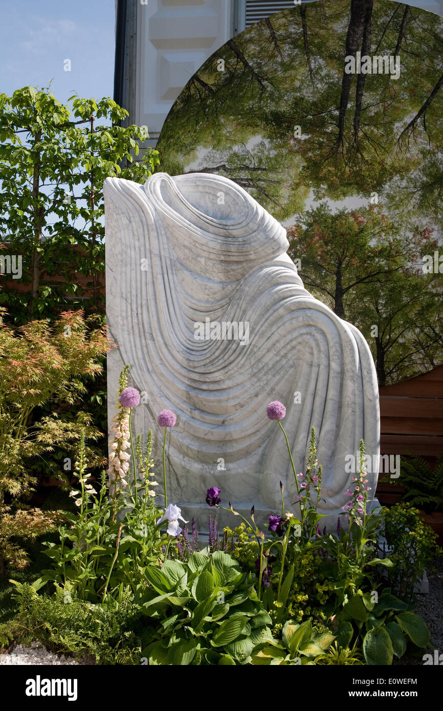 Chelsea,UK,19th May 2014,Statues made of marble by Paul Vanstone at the ...