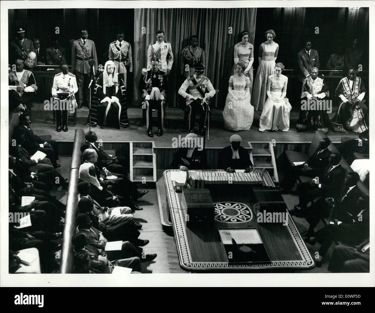 Oct. 10, 1962 - Uganda: The Duke of Kent (Centre) reads the Queen's ...