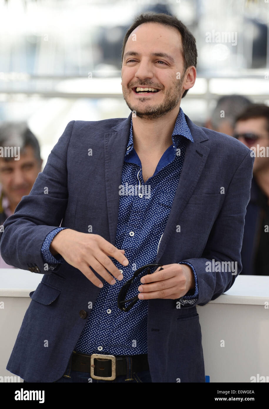 Cannes, France. 20th May, 2014. Actor Fabrizio Rongione poses during ...