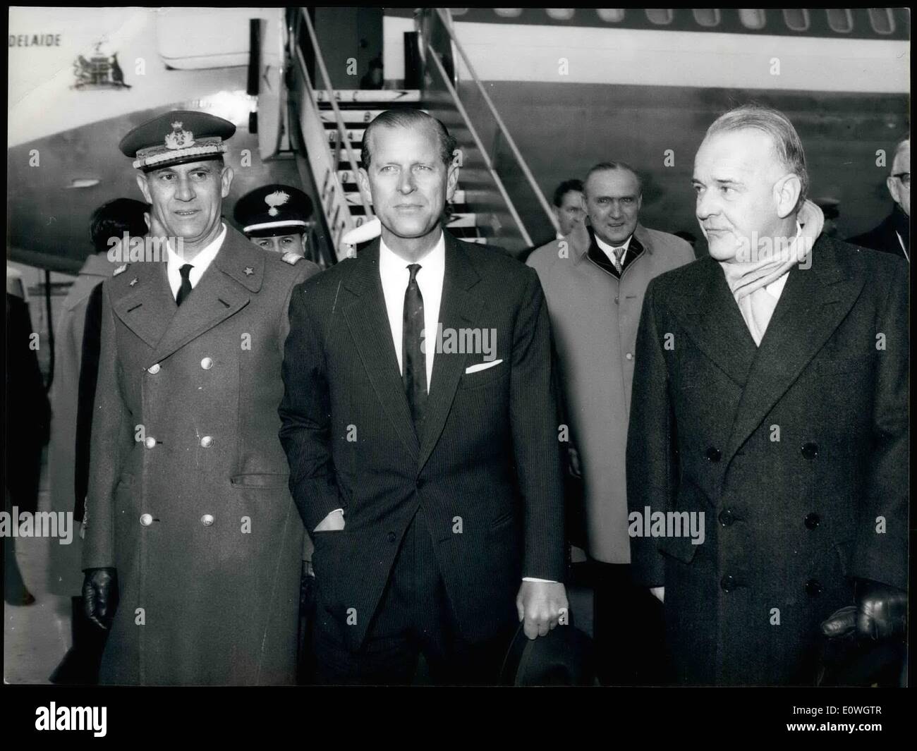 Dec. 12, 1962 - ROME 3 Dec 1962 - Prince PHILLPPE of Minburg Arrived ...