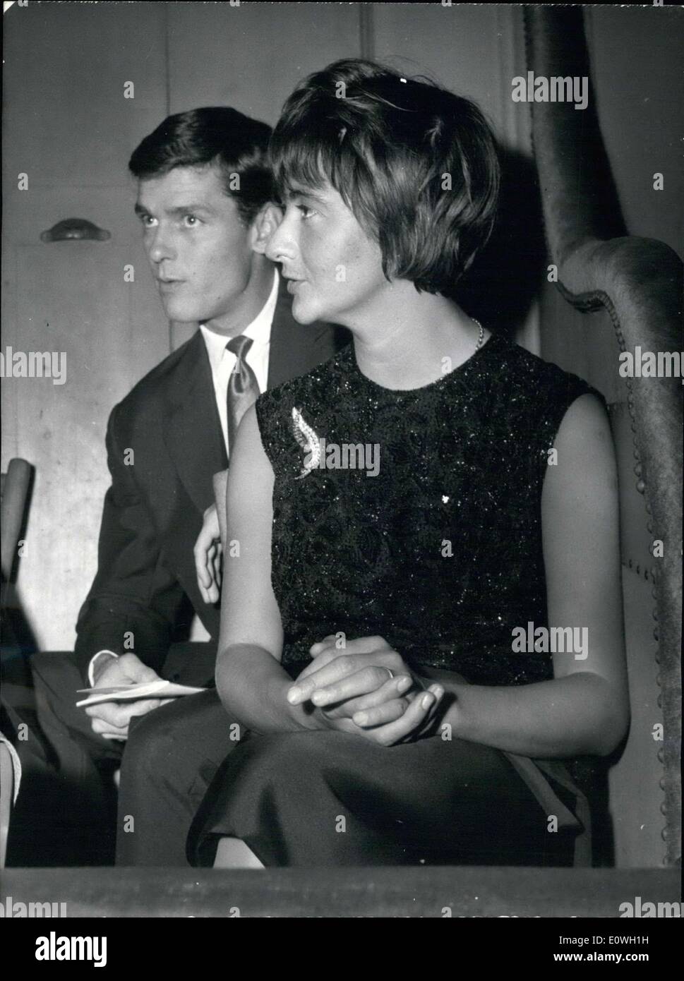 Oct. 02, 1962 - Francoise Sagan with husband, Robert Weshoff Stock ...