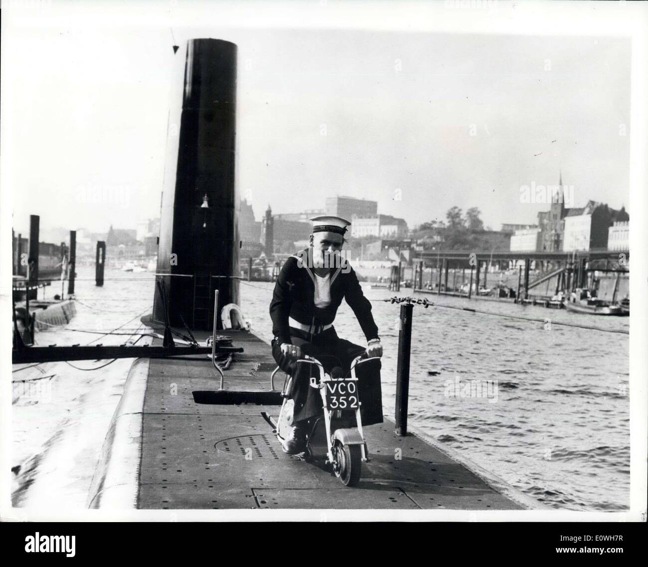Oct. 08, 1962 - Submarine Sailor On A Scooter: Royal Navy Stoker John ...