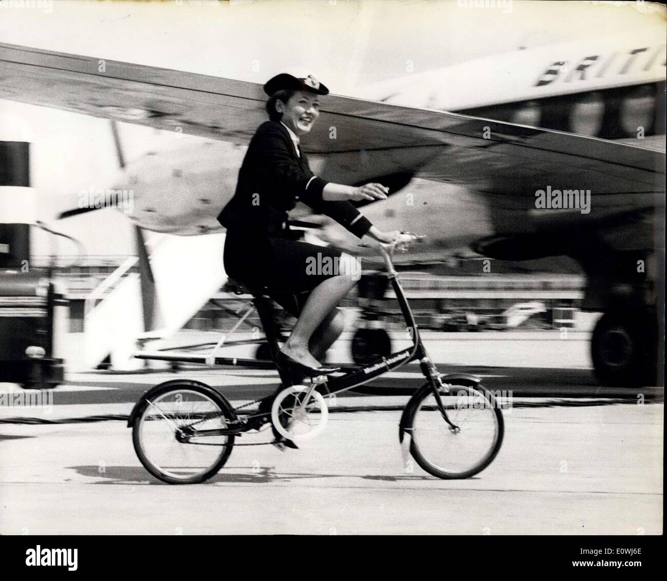 May 18, 1963 - Cute's the word for Sally and her bike: Ground hostess ...