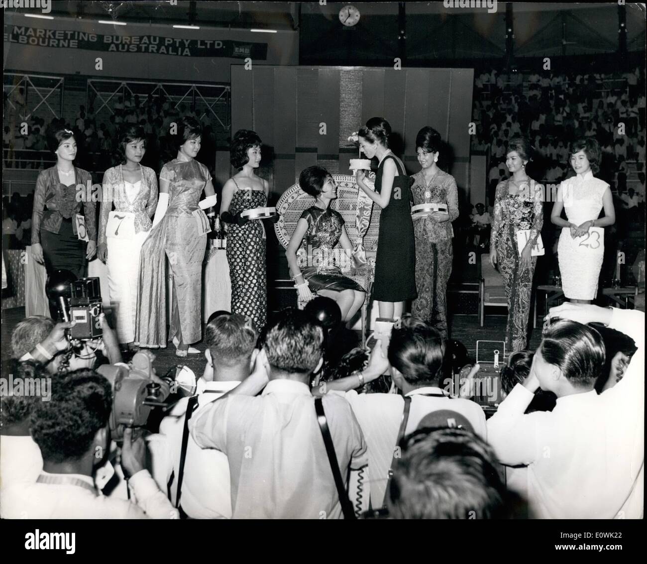 Apr. 04, 1963 - Capucine Crowns Miss Malaysia 1963: French actress ...