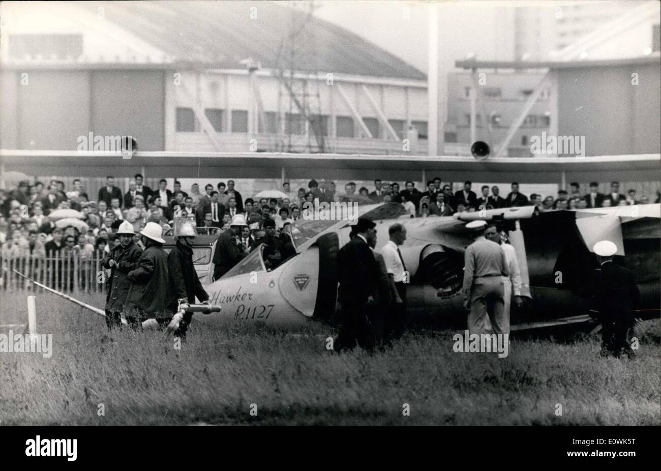 Jun. 16, 1963 - Hawker English Plane Crashes at Air Show Stock Photo ...