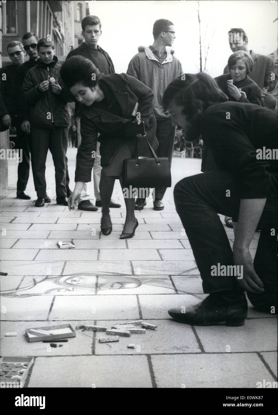 Apr. 04, 1963 - Repose confidence in the Paris ''pavement-painter ...