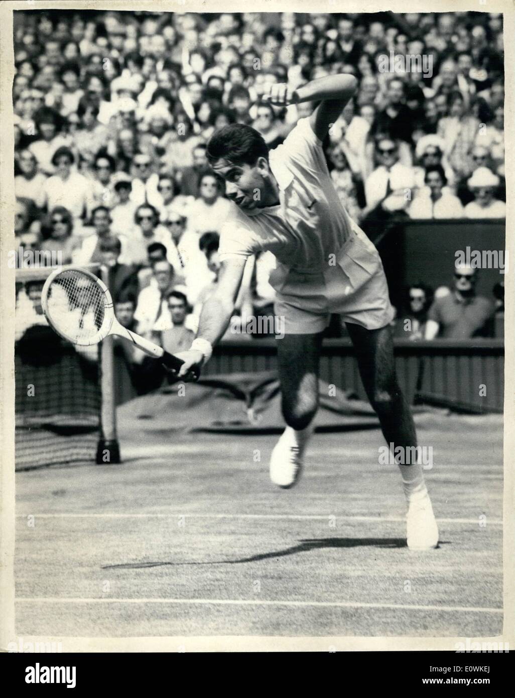 Jul. 07, 1963 - Wimbledon Tennis - Men's Semi Final. Photo shows M ...