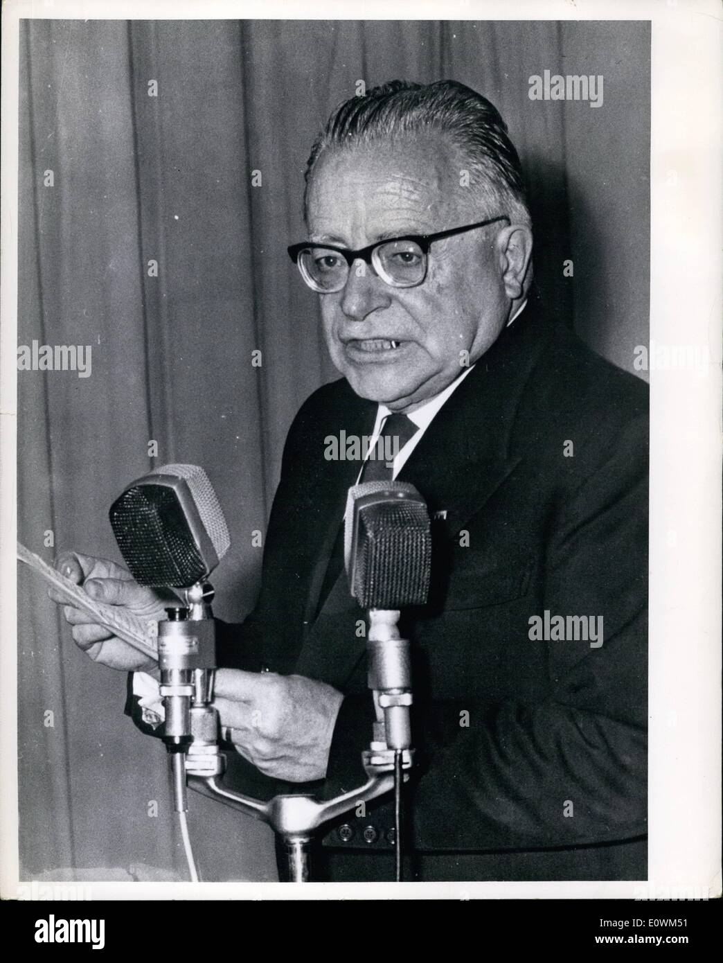 May 05, 1963 - Palmiro Togliatti' speaking to the press after meeting ...