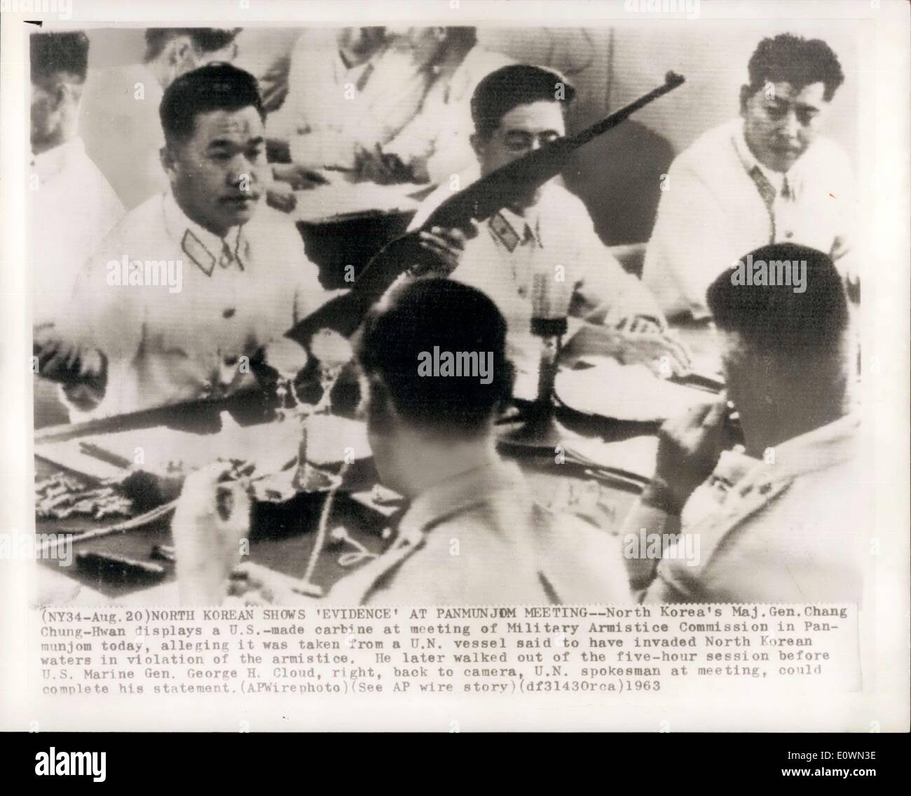 Aug. 20, 1963 - North Korean Shows 'Evidence' At Panmunjom Meeting ...