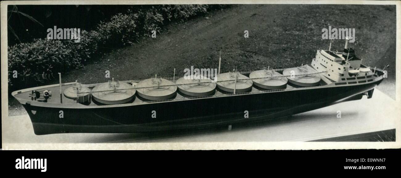 Oct. 10, 1963 - The cargo of this gas-carrier under construction will ...