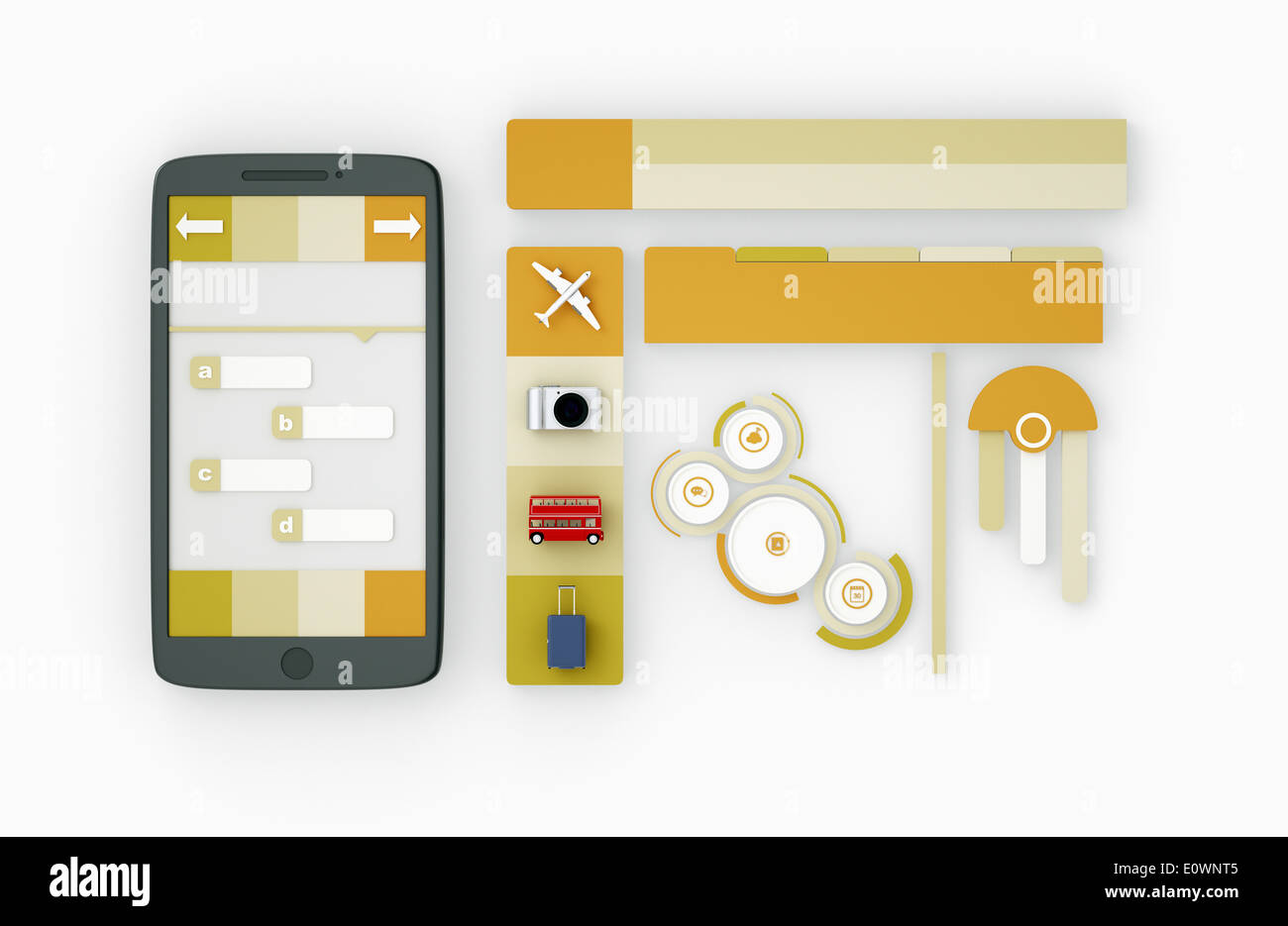 a layout with a mobile phone Stock Photo - Alamy