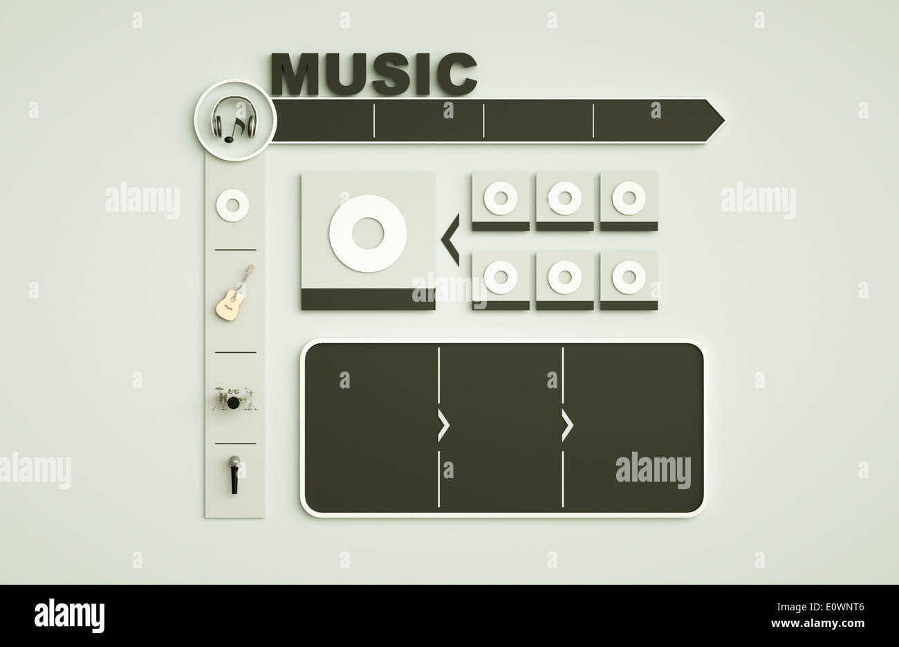 a layout with musical items Stock Photo - Alamy