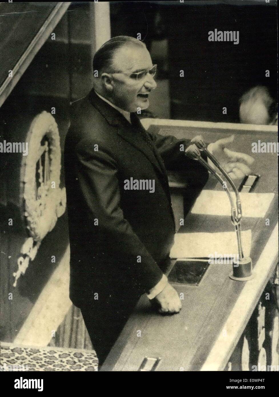 Oct. 28, 1963 - Mr.Pompidou at the National Assembly: This afternoon th ...