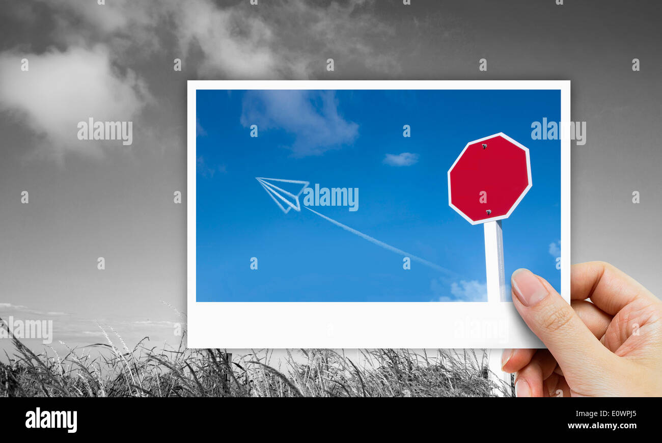 Road sign hand break hi-res stock photography and images - Alamy