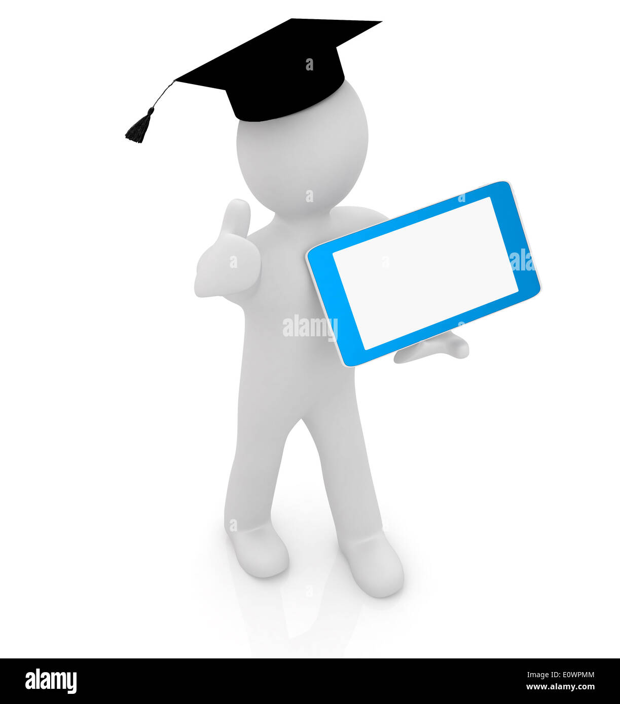 3d man in a grad hat Cut Out Stock Images & Pictures - Alamy