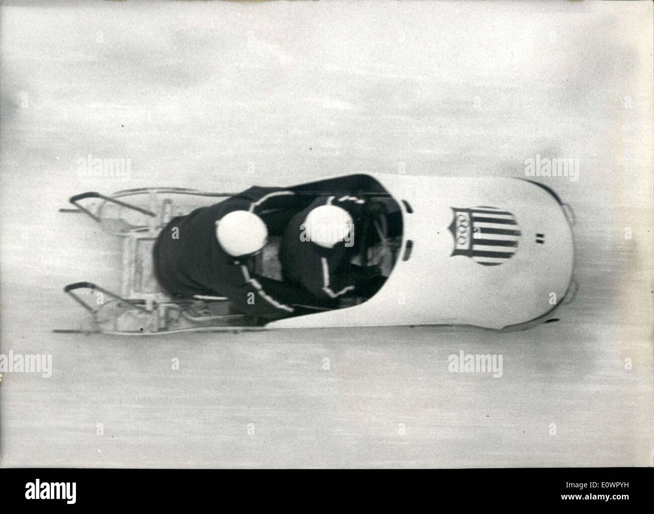 Jan. 31, 1964 - Bobsleigh 2 Man Olympic games Innsbruck, Second drive ...