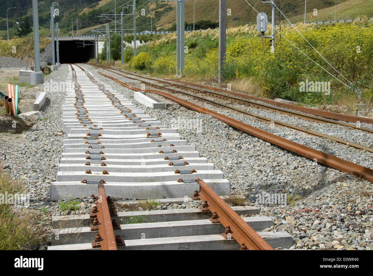 Railway line construction hi-res stock photography and images - Alamy
