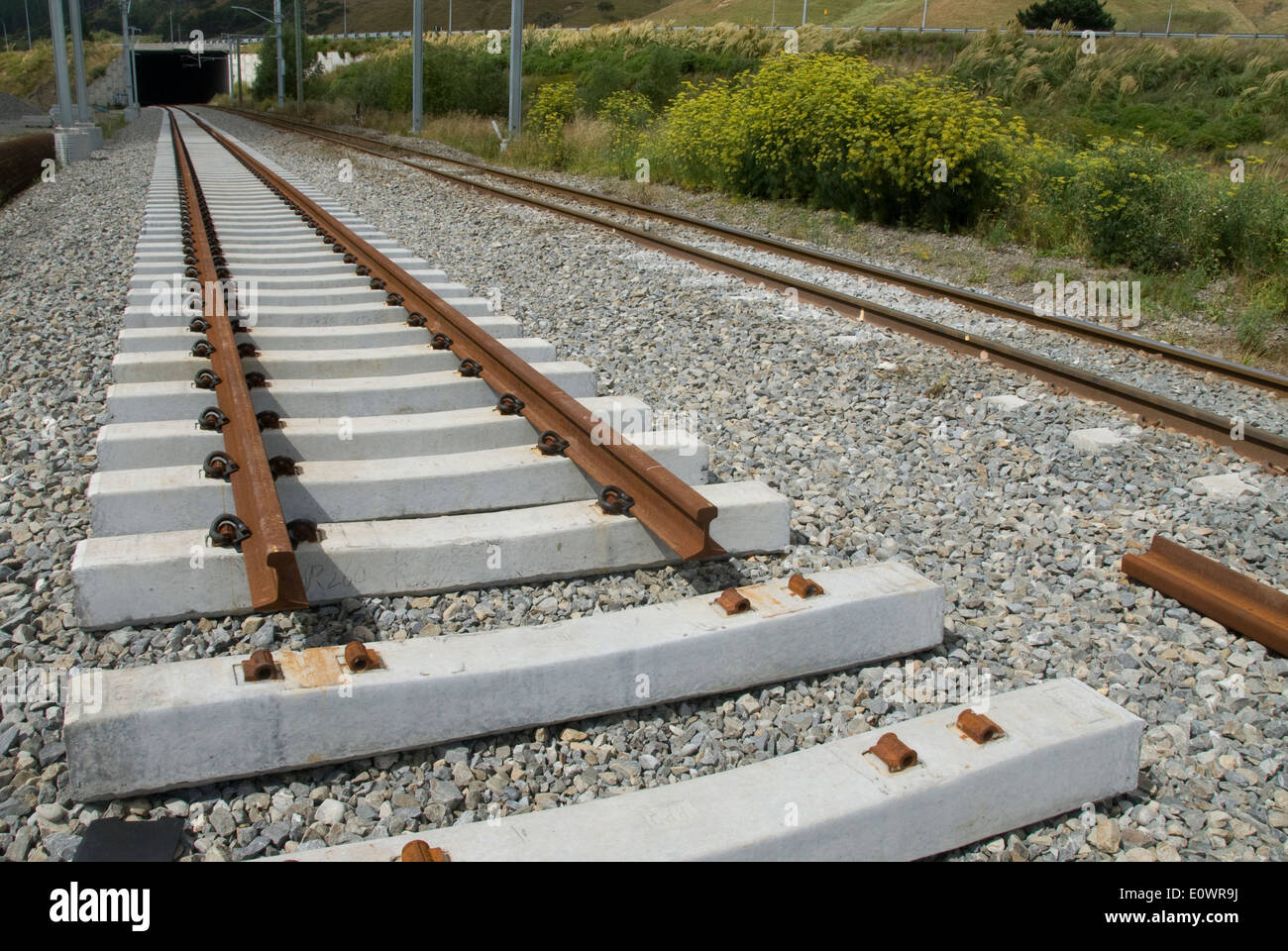 Railway line construction hi-res stock photography and images - Alamy