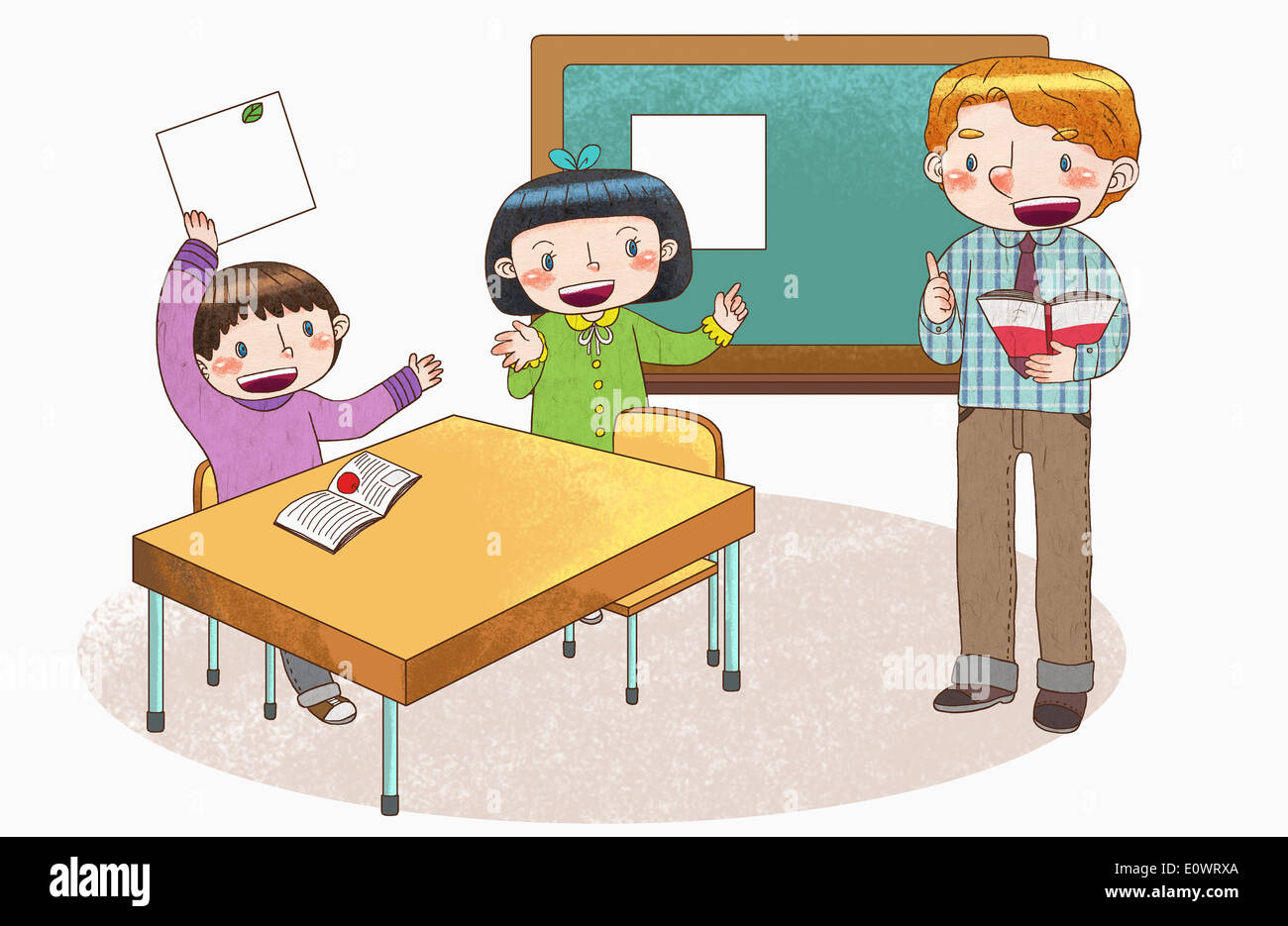 students learning in school Stock Photo - Alamy