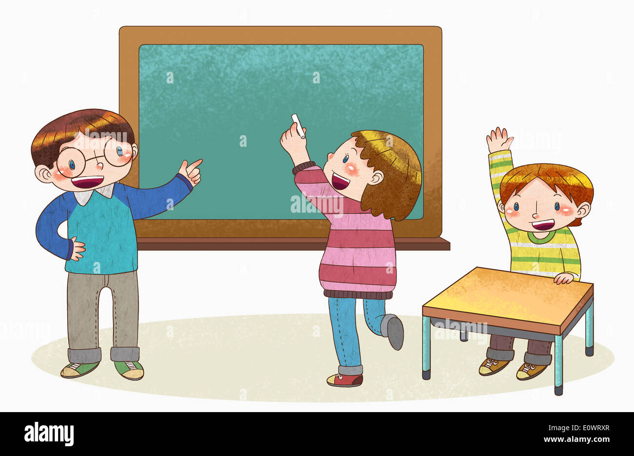 students learning in school Stock Photo - Alamy