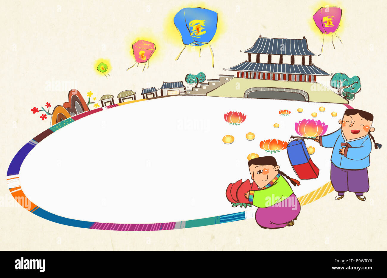 a traditional Korean scene Stock Photo - Alamy