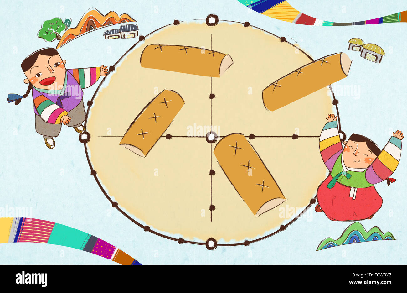 people playing traditional Korean games Stock Photo - Alamy