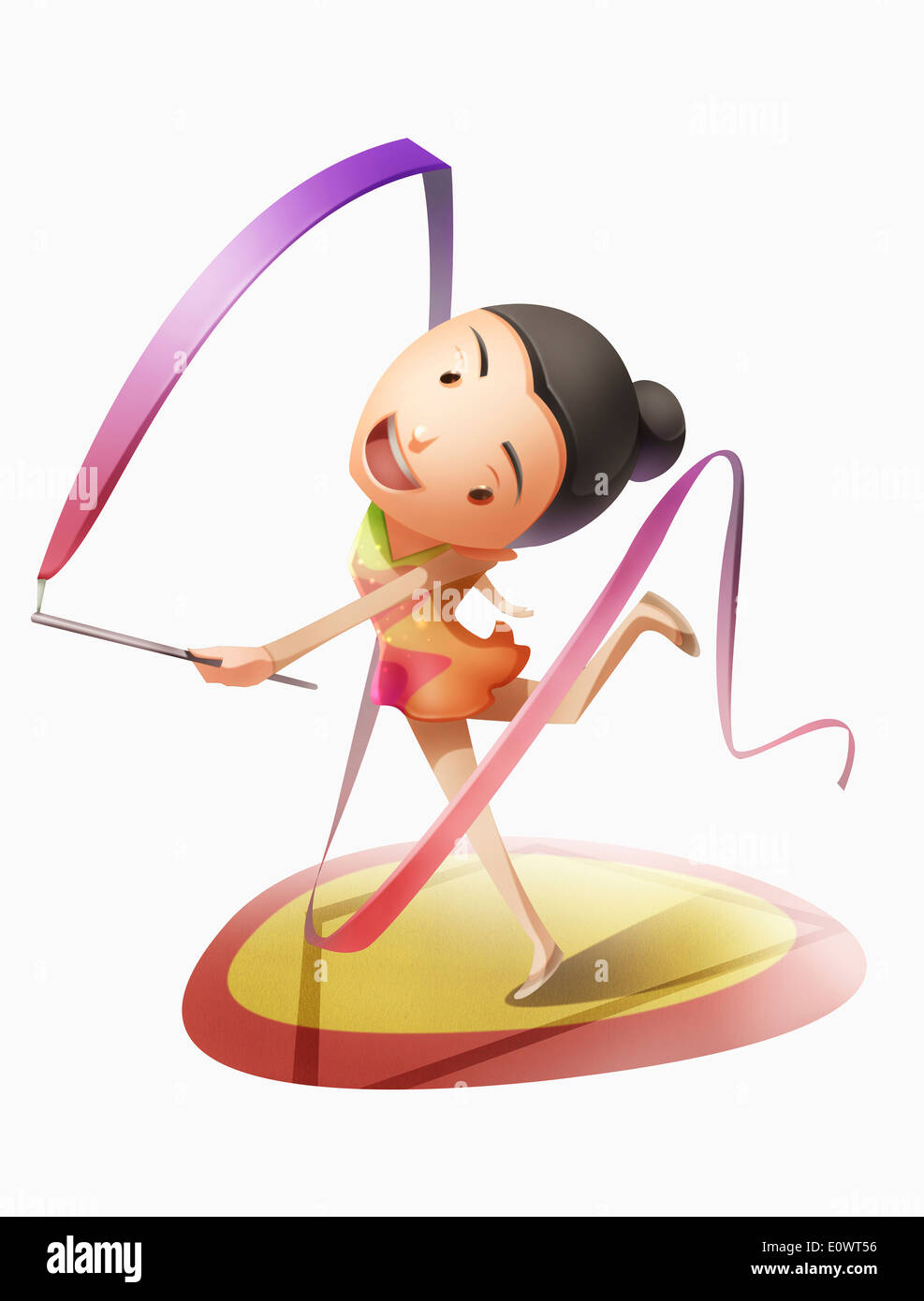 an athlete doing rhythmic gymnastics Stock Photo - Alamy