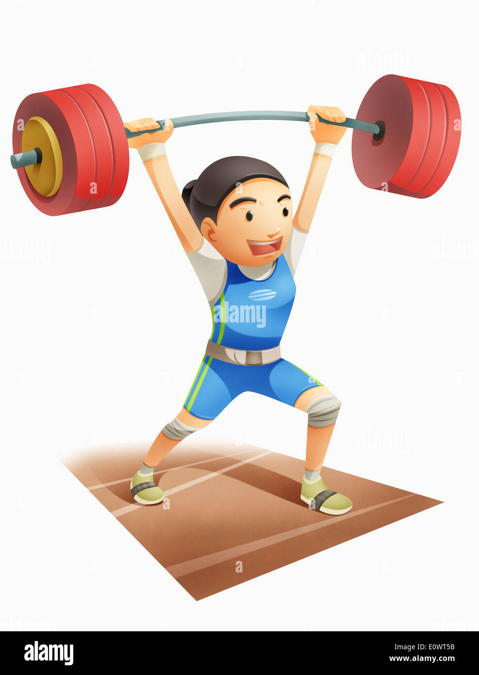 Smiley face lifting weight hi-res stock photography and images - Alamy