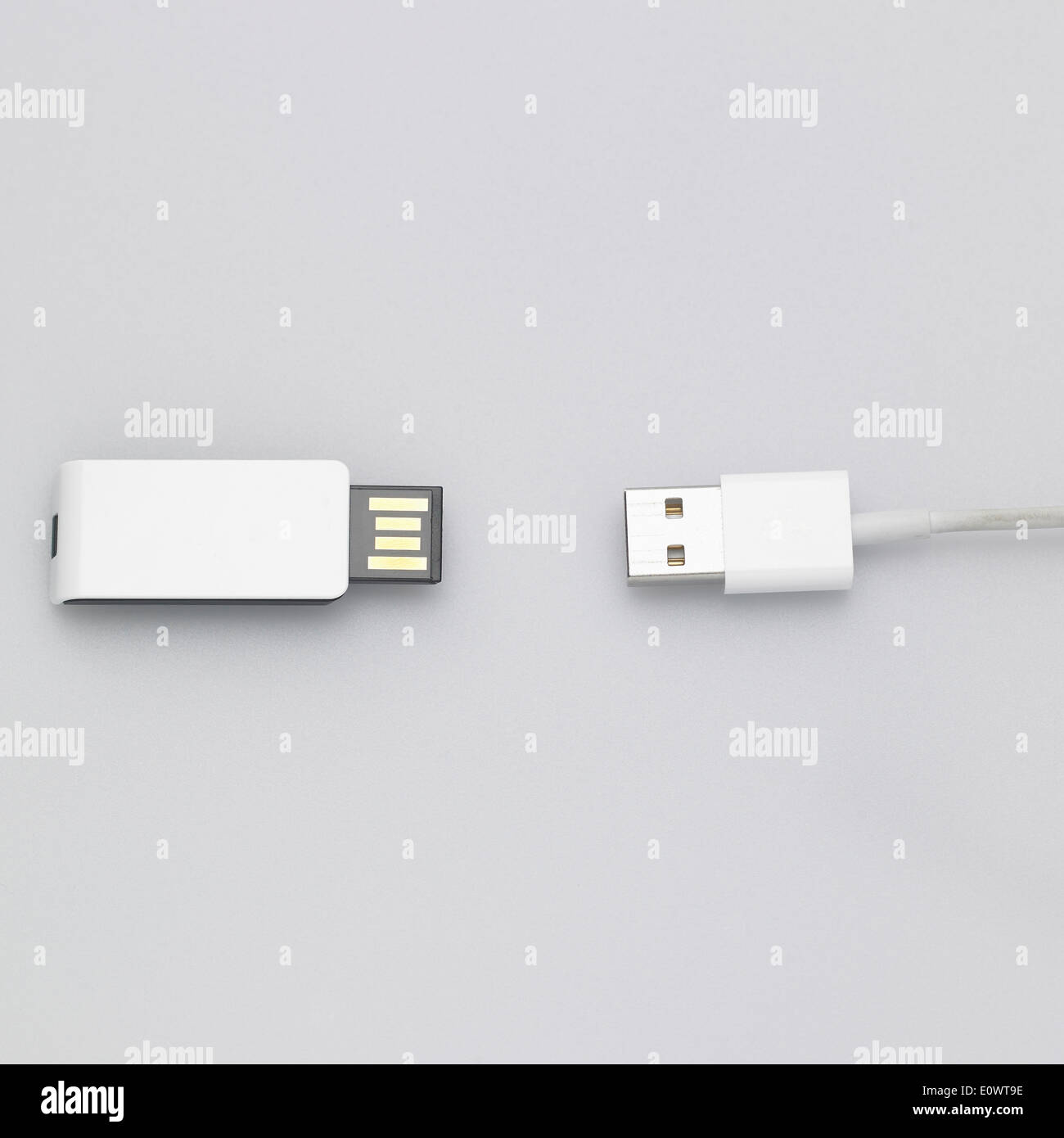 a usb memory card and a usb cord Stock Photo - Alamy