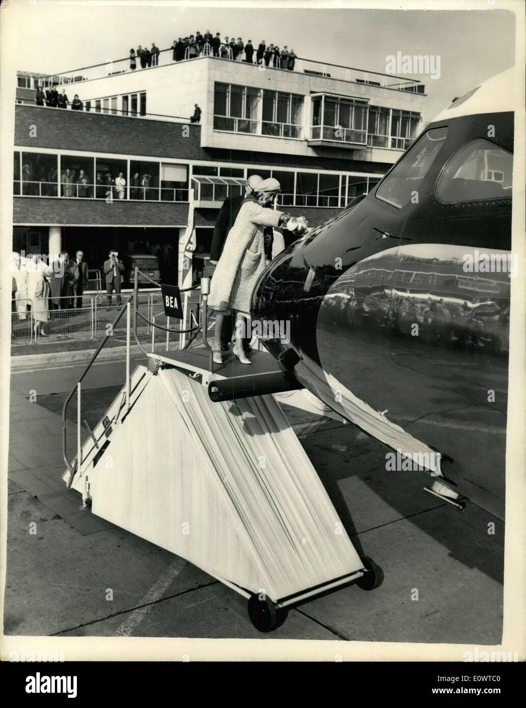 Feb. 28, 1964 - New ''Trident'' Jet Christened: At a ceremony at London ...