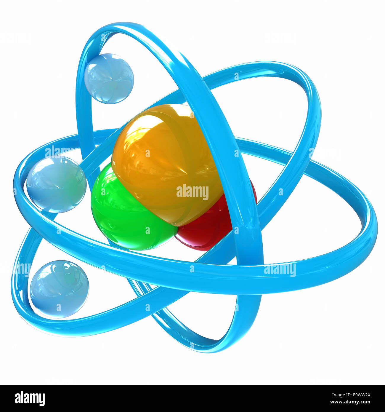 3d illustration of a water molecule isolated on white background Stock ...