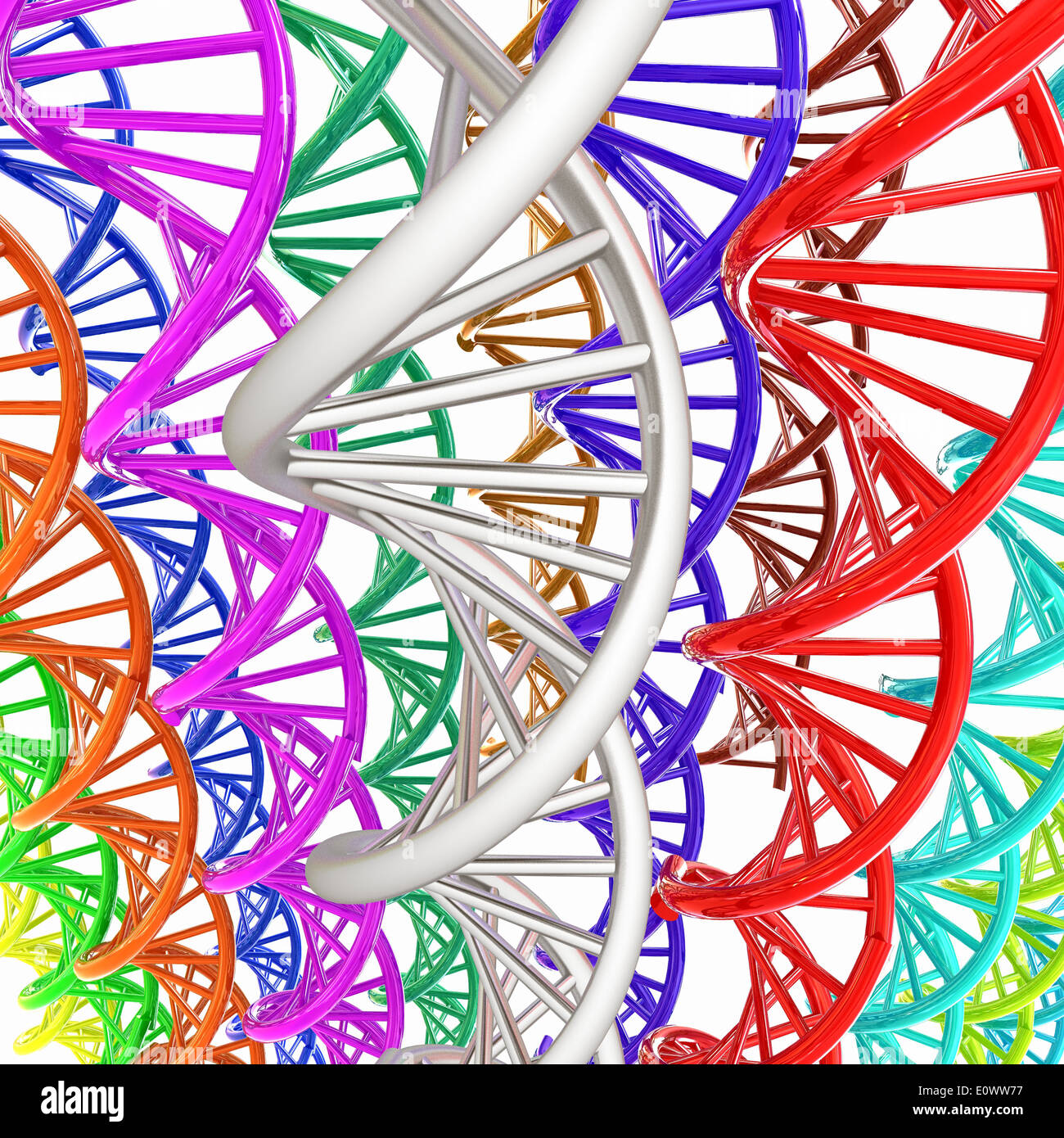 DNA structure model background Stock Photo - Alamy