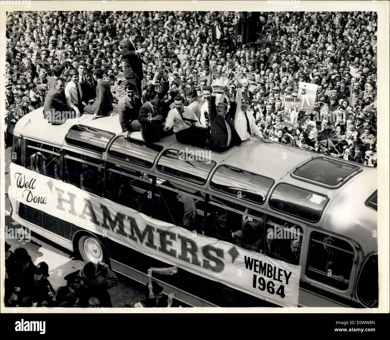 May 03, 1964 - F. A. Cup Winners West Ham Make A Tour Of Honour Around ...