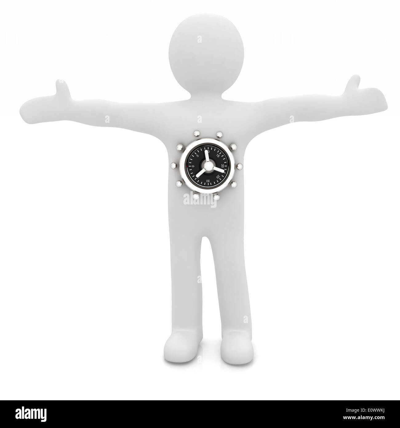 3D man - safe Stock Photo - Alamy