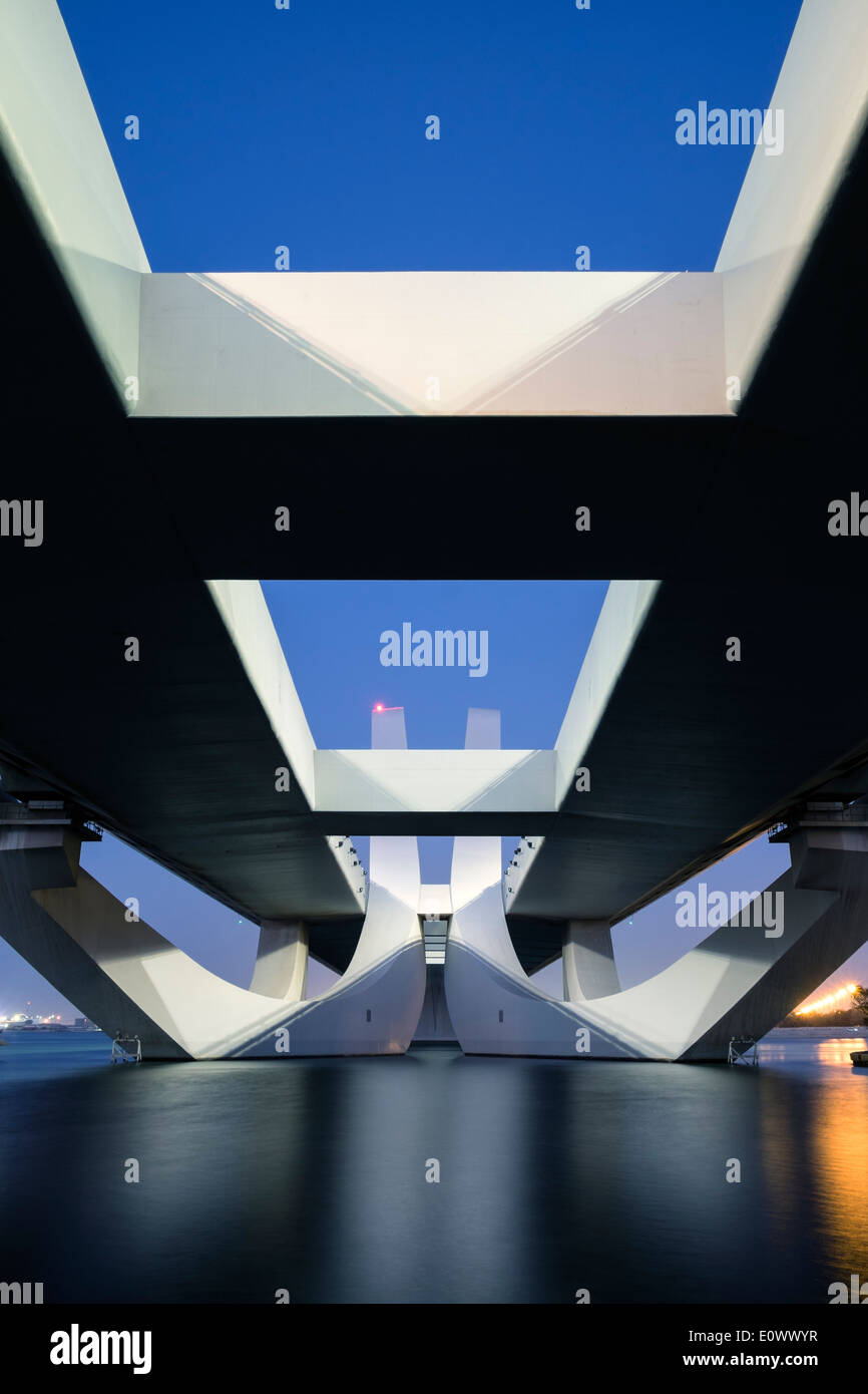 Modern Sheikh Zayed Bridge designed by Zaha Hadid in Abu Dhabi United ...