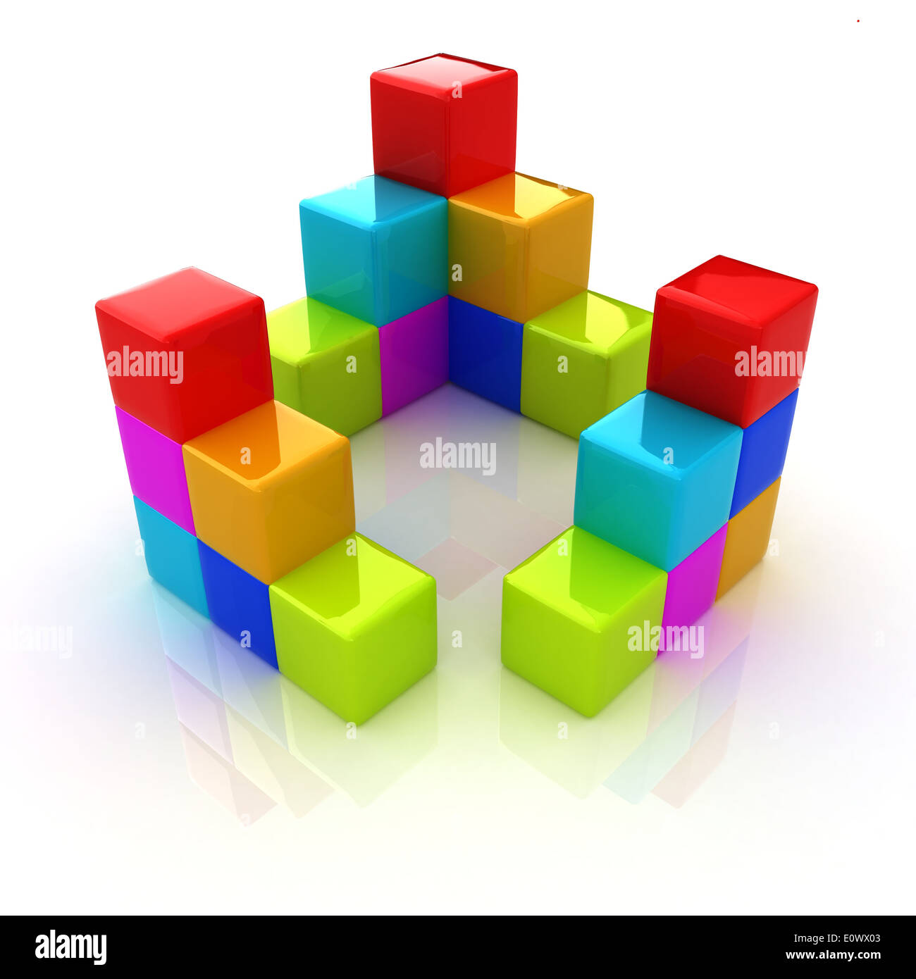 colorful block diagram Stock Photo - Alamy