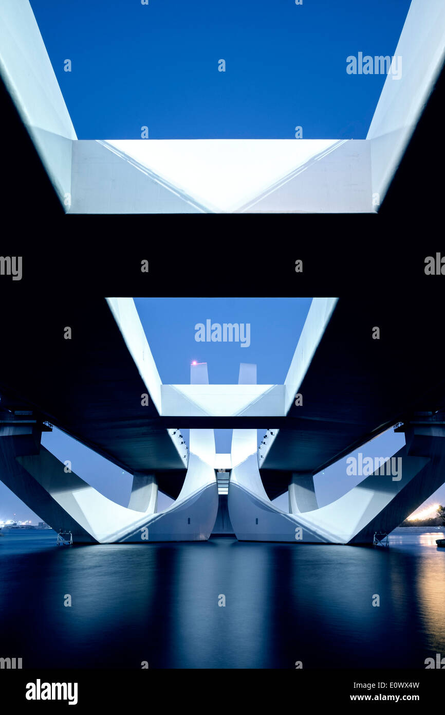 Modern Sheikh Zayed Bridge designed by Zaha Hadid in Abu Dhabi United ...