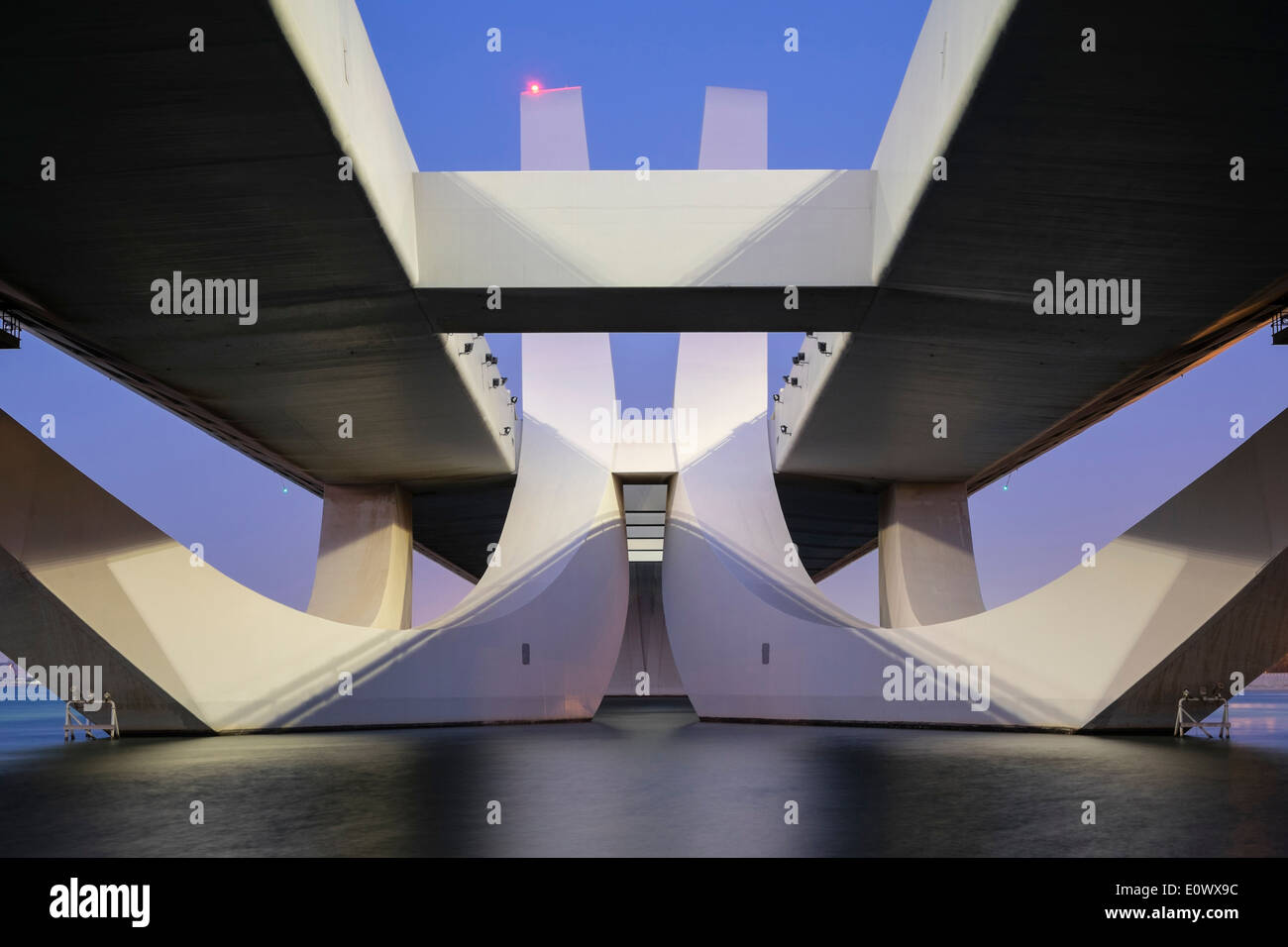 Modern Sheikh Zayed Bridge designed by Zaha Hadid in Abu Dhabi United ...