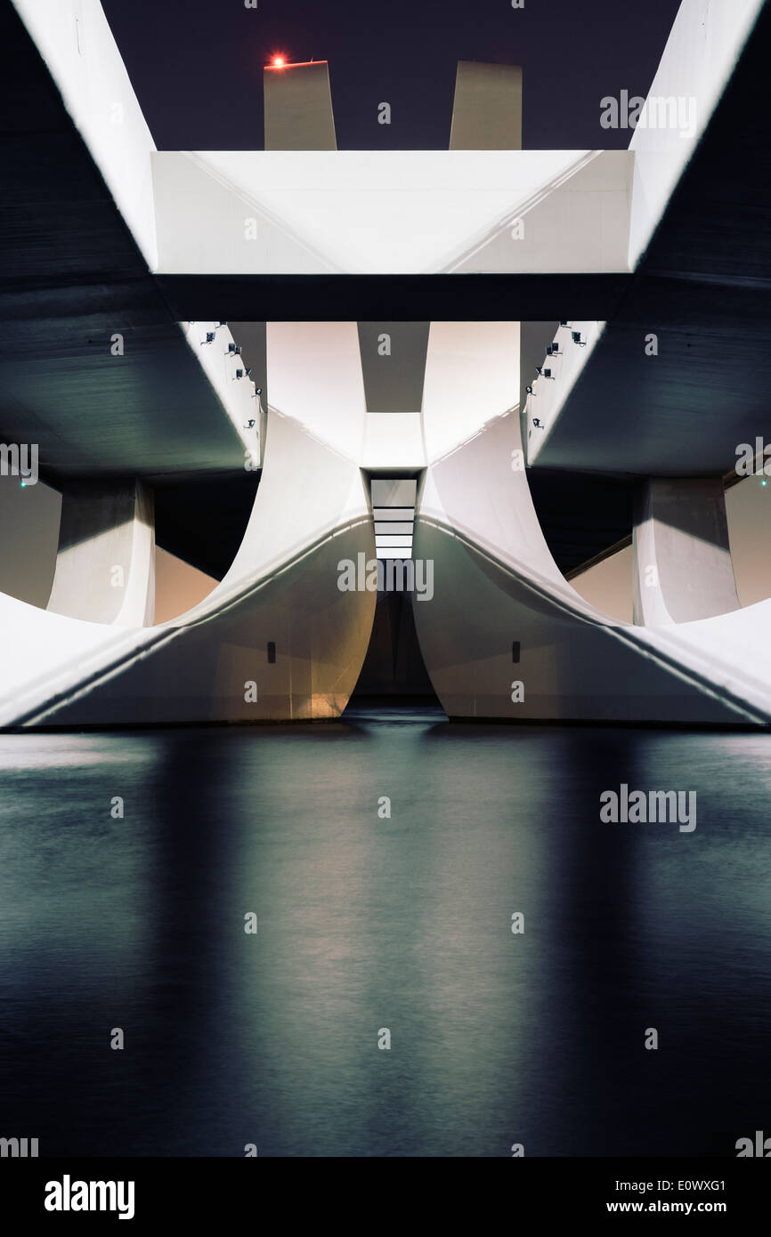 Modern Sheikh Zayed Bridge designed by Zaha Hadid in Abu Dhabi United ...