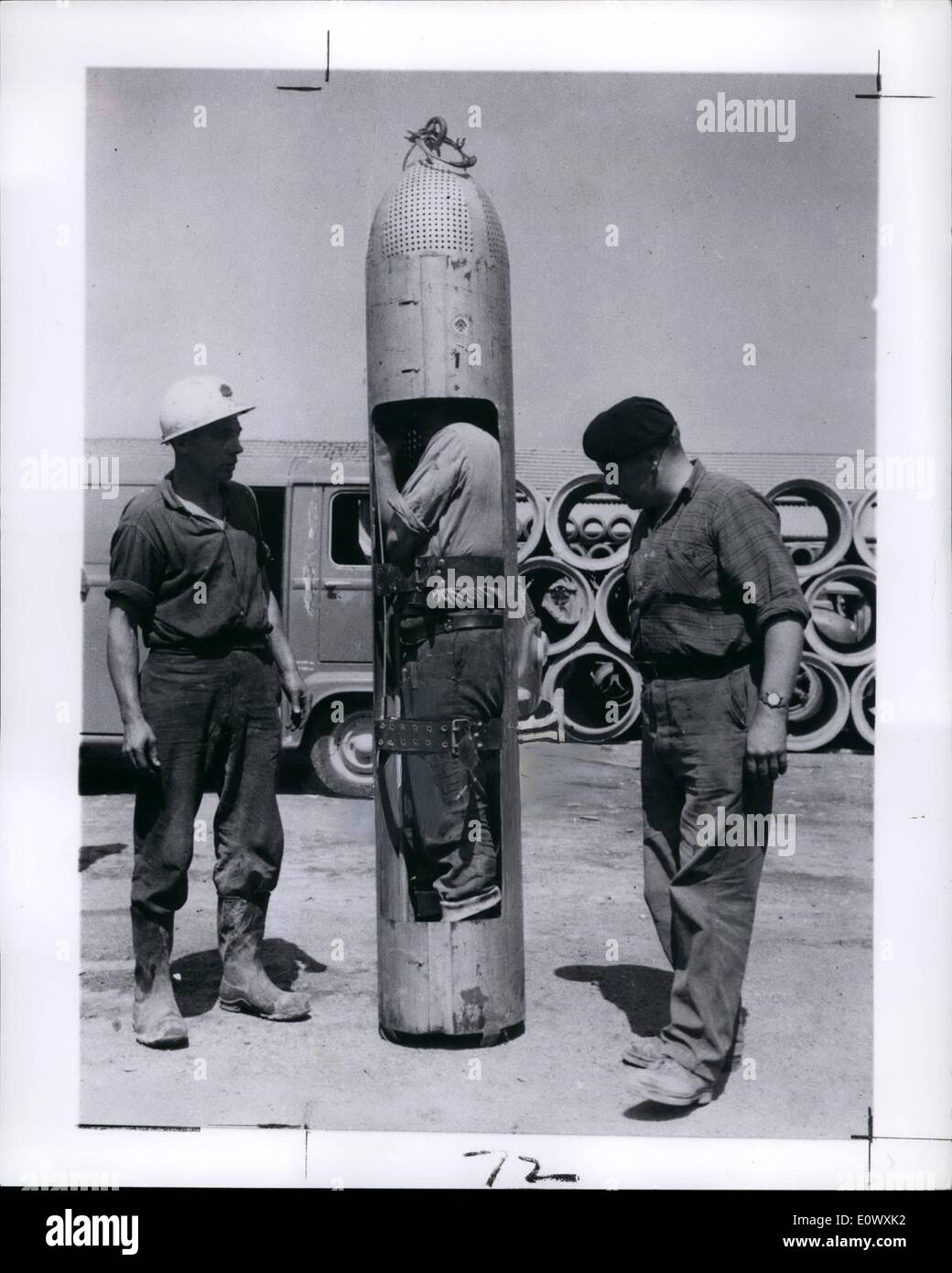 Aug. 08, 1964 - Rescue capsule to be lowered to save the miners trapped ...