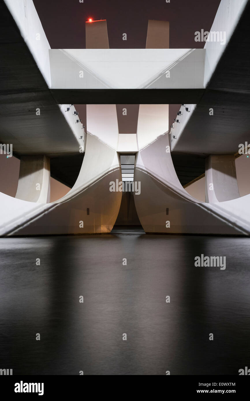 Modern Sheikh Zayed Bridge designed by Zaha Hadid in Abu Dhabi United ...