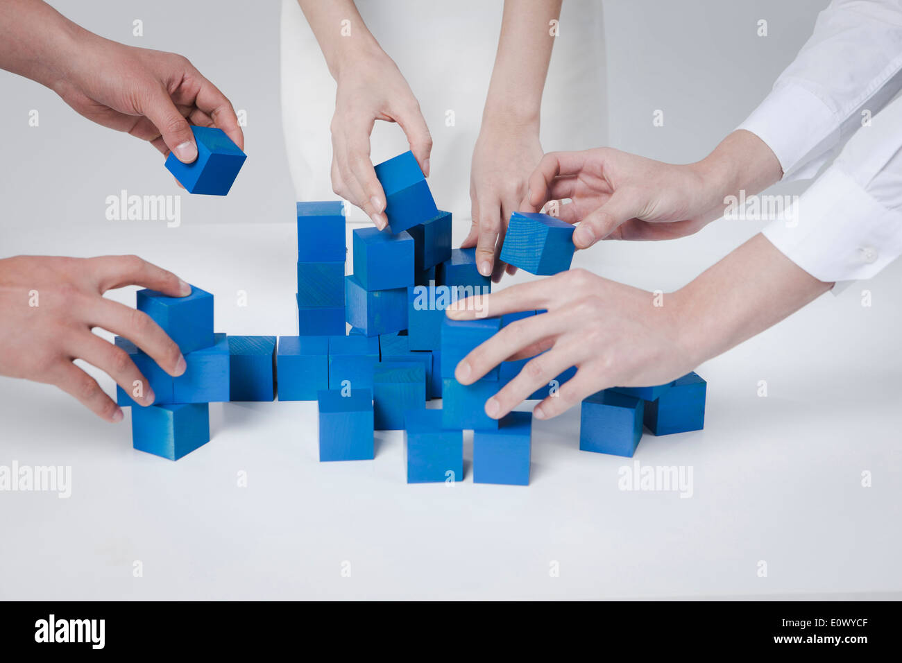 Business people with cubes hi-res stock photography and images - Alamy