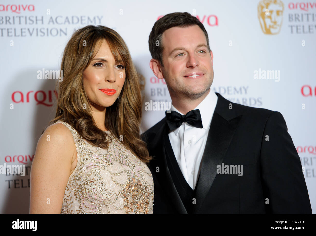 Alex Jones and Matt Baker pose for photographers in the winners room at ...
