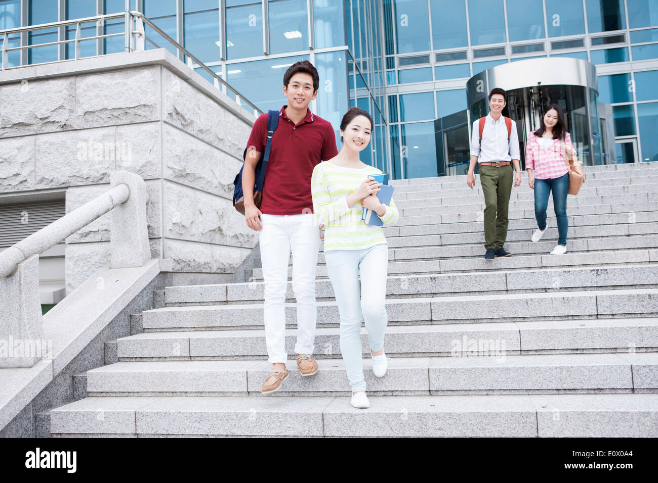 students walking down the stairs Stock Photo - Alamy