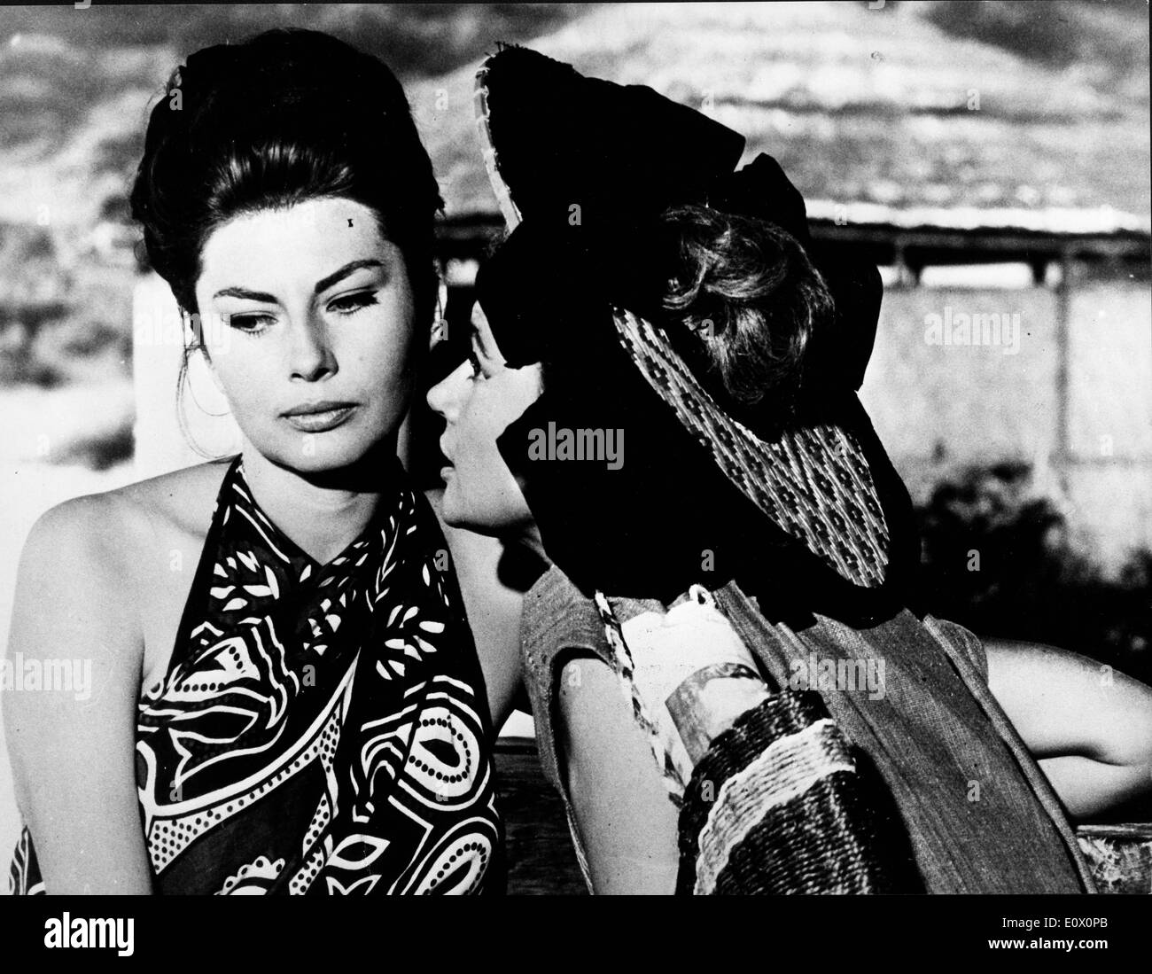 Princess Soraya and Princess Esmeralda Ruspoli on set of a film Stock ...