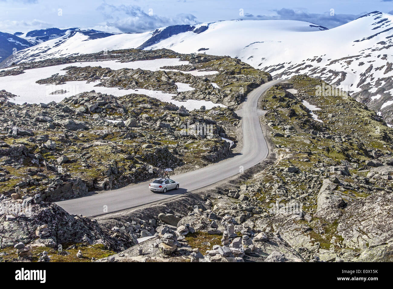 Mountain Road Geiranger Fjord Norway Stock Photo - Alamy