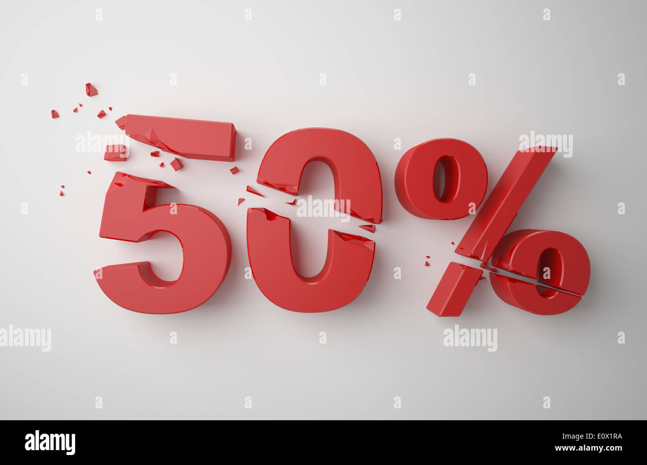 a sale sign of 50 percent off Stock Photo - Alamy