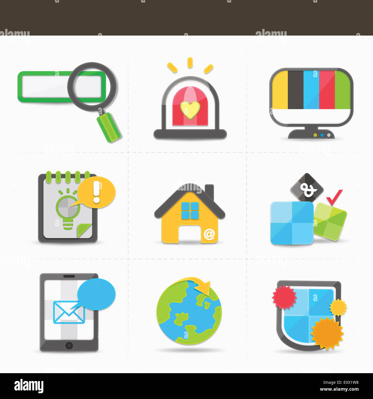 a set of different smart phone icons Stock Photo - Alamy